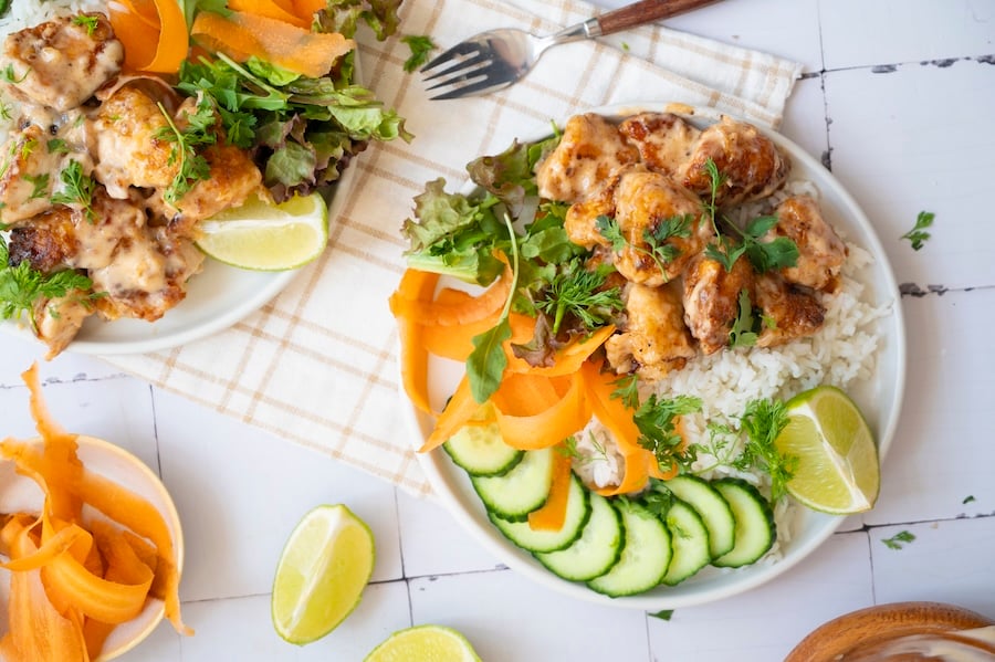 Bang Bang Chicken Bowl - Saving You Dinero